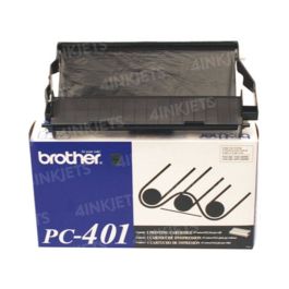 Brother PC-401 Thermal Transfer Fax Cartridge, Black, OEM - 4inkjets