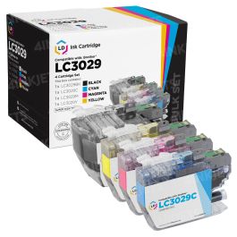 Affordable 4-Cartridge Set For Brother LC3029 Super HY Ink - 4inkjets